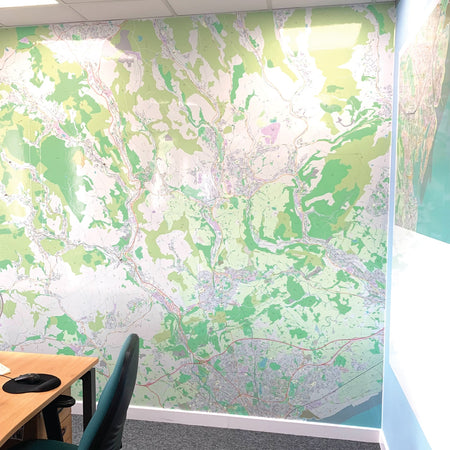 Full Whiteboard Map Mural | Wallboss Wall Stickers | Wall Art Stickers ...