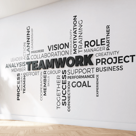 3D Teamwork Cluster Wall Sticker | Wallboss Wall Stickers | Wall Art ...