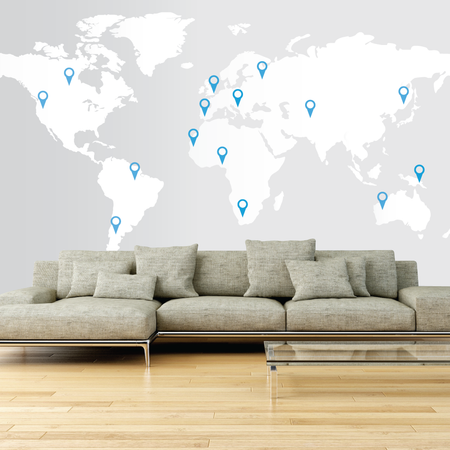 Large World Map Wall Decal | Wallboss Wall Stickers | Wall Art Stickers ...